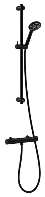 Core Matt svart Flex duschset med termostatblandare, handdusch och slang (160cc) [https://damixa.se]